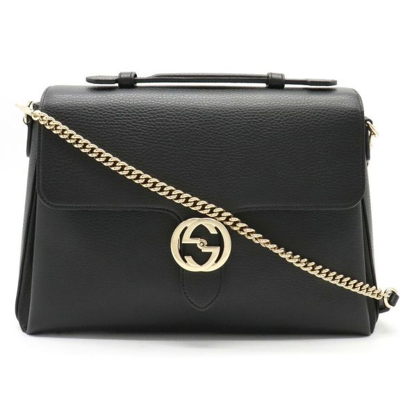 Gucci | Bags | Gucciinterlockingg Handbag 2way Chain Shoulder Bag ...